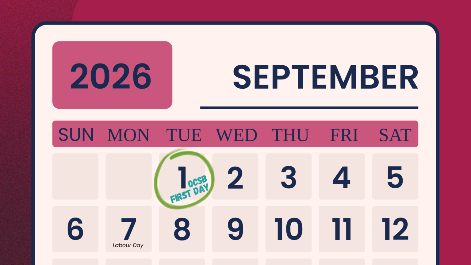 Approved 2026-2027 School Year Calendar – The Ottawa Catholic School Board
